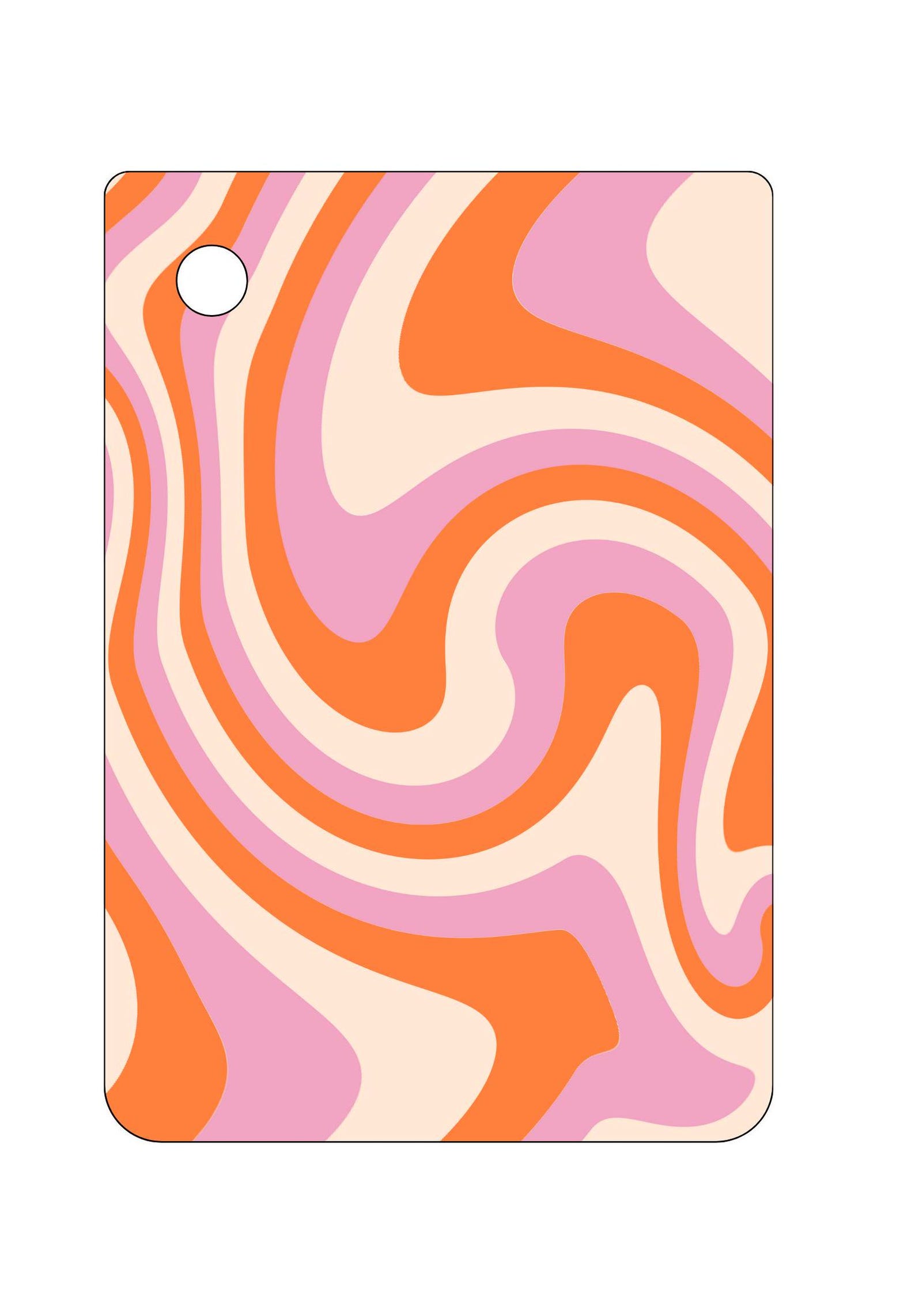 Retro Swirl Kobo Clara Skin Kobo Insert Orange & Pink Pattern E-reader ...