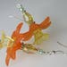 Flower Earrings, Crystal Daffodil, Fall Wedding, Lucite Flower ...