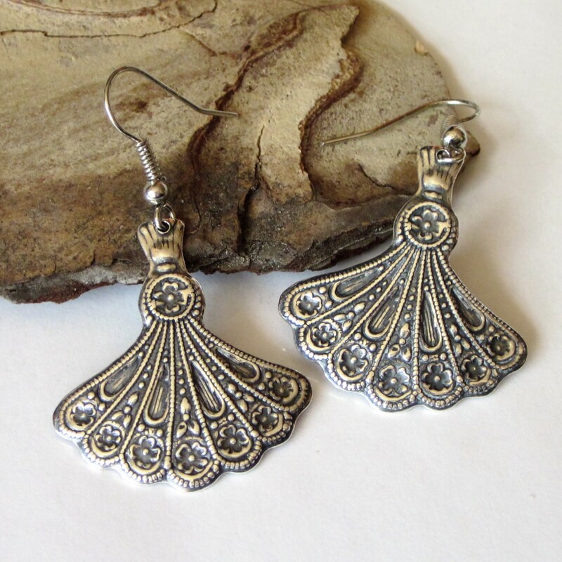 Fan Earrings - Etsy