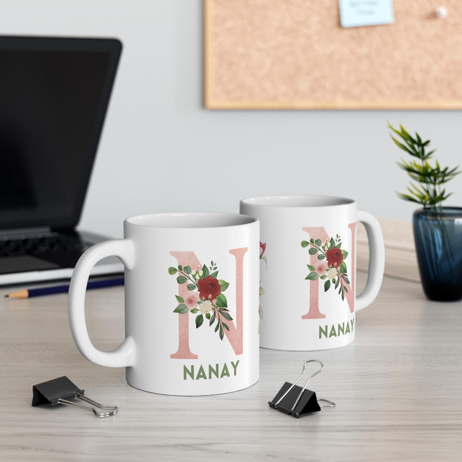 Nanay Floral Ceramic Mug: Filipino Mom Gift - Etsy