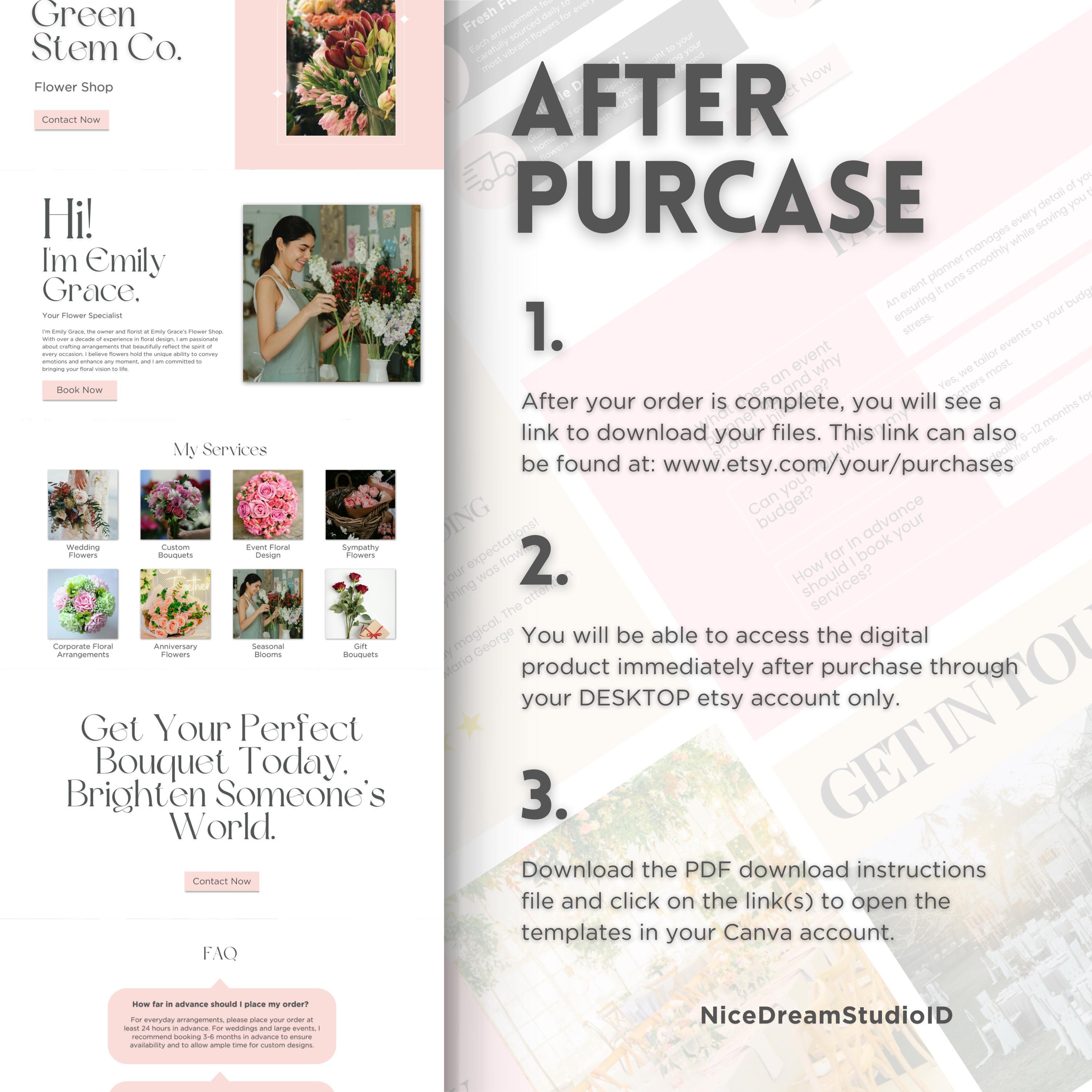 Chic Event Planner Canva Website Template: Customizable Wedding ...