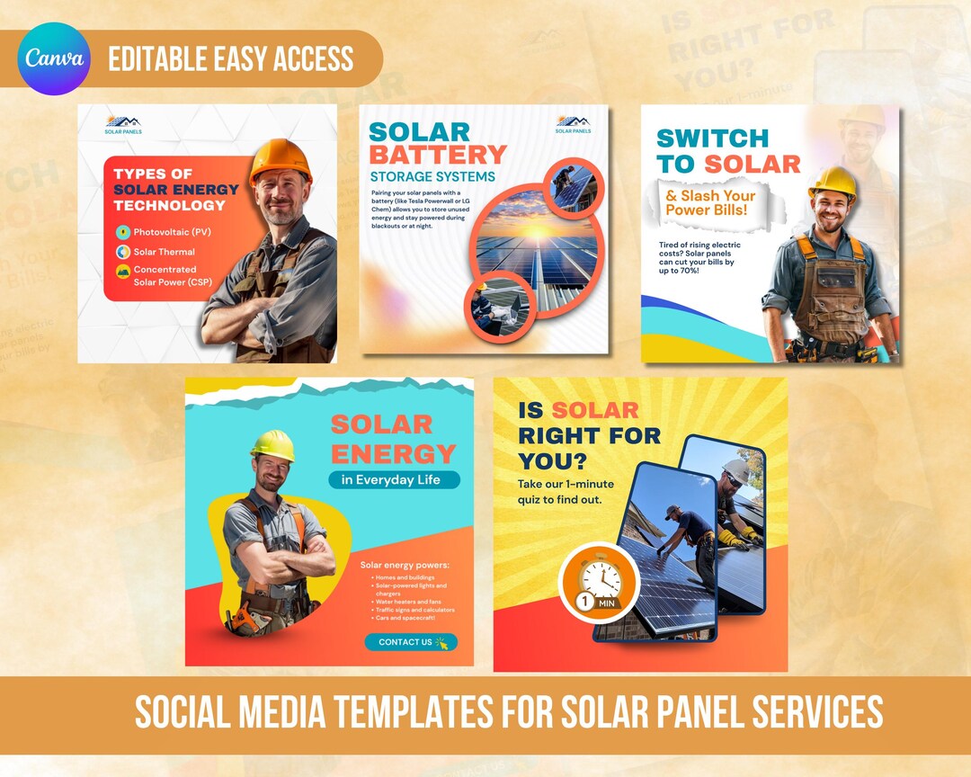 Customizable Solar Panel Social Media Graphics | Marketing Templates ...