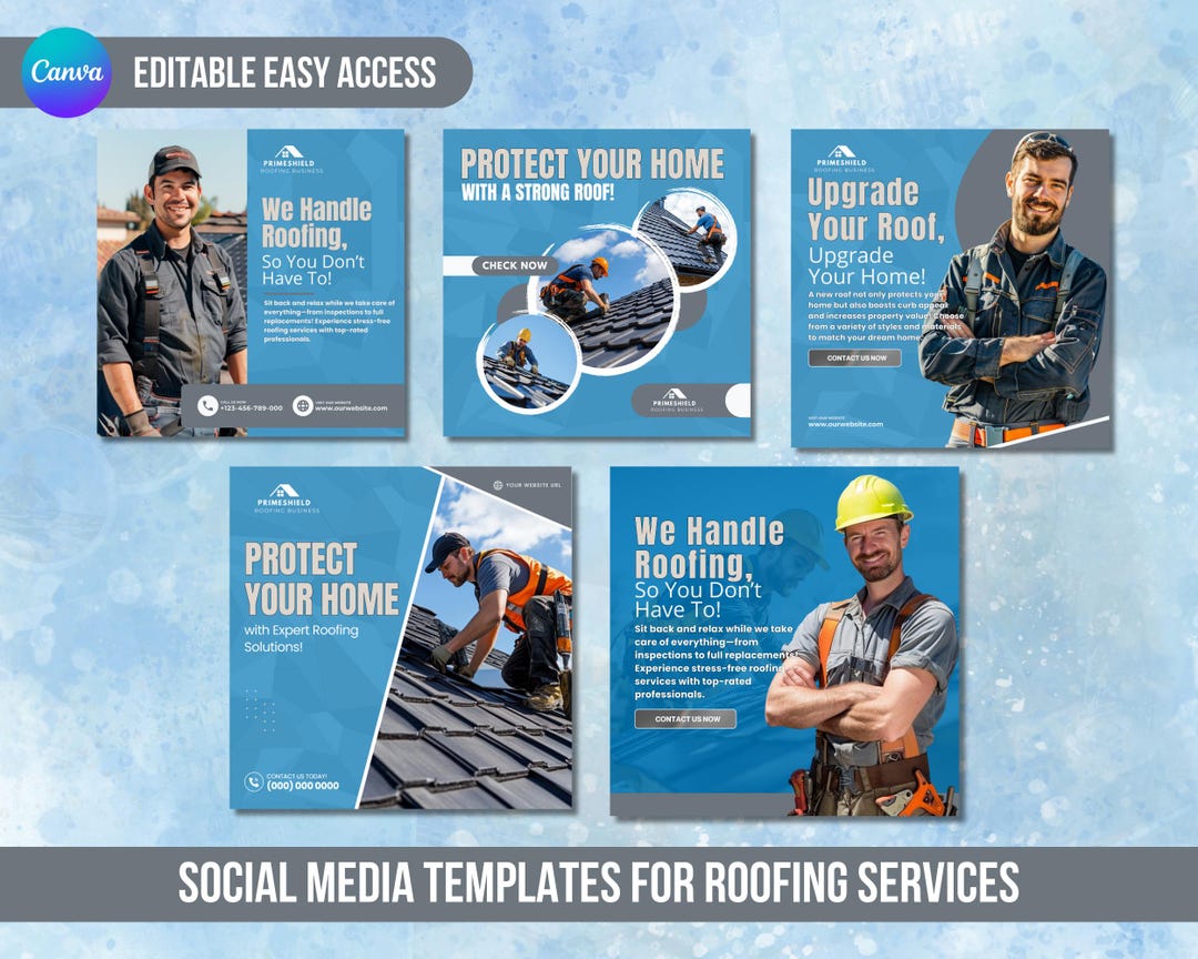 Editable Roofing Templates for Contractors – Canva Estimate, Invoice ...
