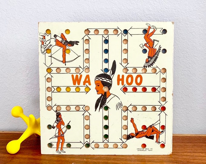 Vintage WA HOO Game Board Indian Creative Ideas With Checkers - Etsy