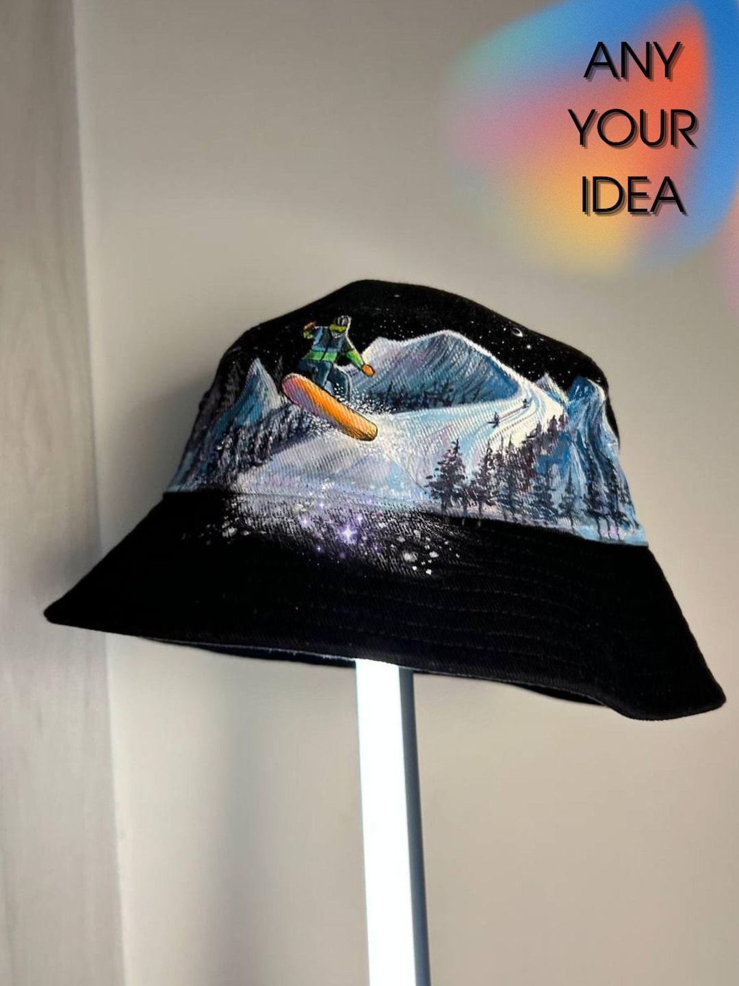 Custom Clothing, Hand-painted Bucket Hat, Custom Bucket Hat, Customized ...