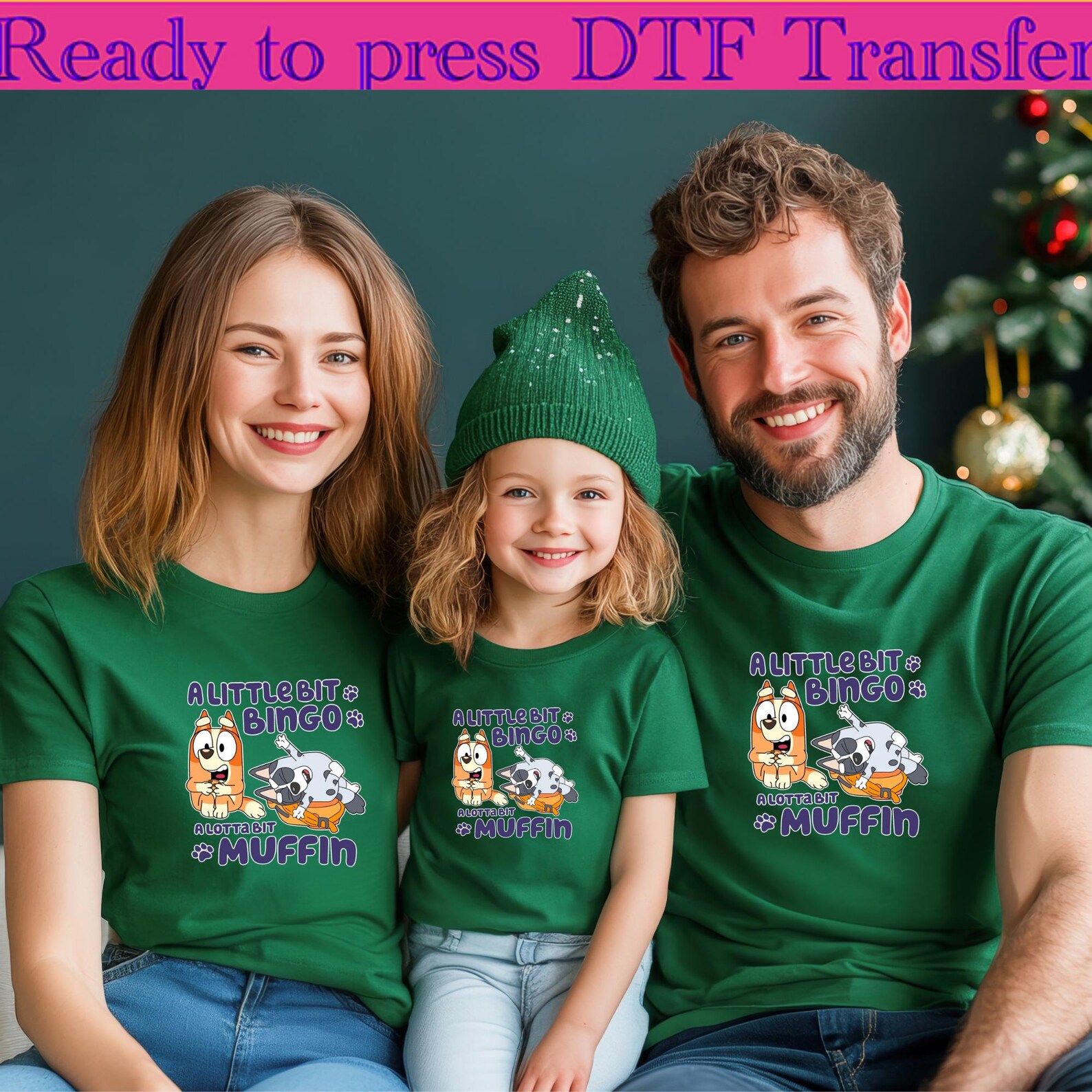 Custom Bluey Family Ready to Press DTF Print, Bluey Characters Ready to ...