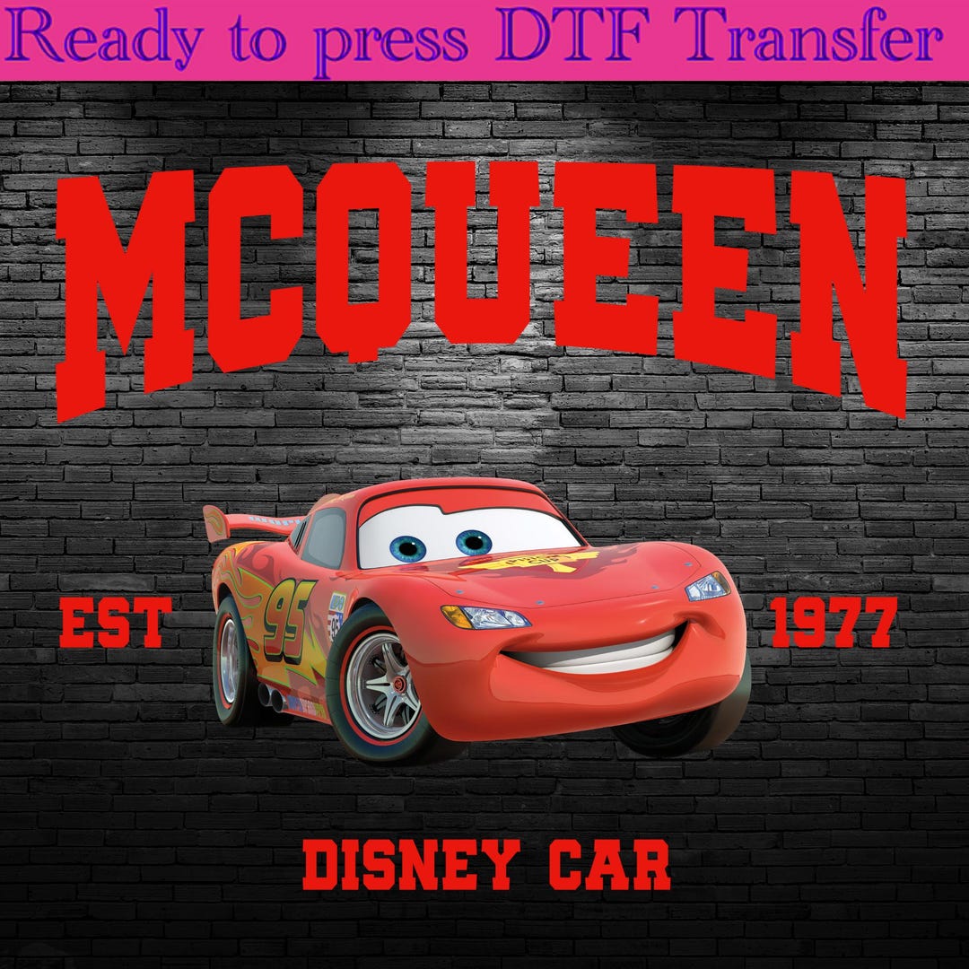 Cars DTF Transfers, Cars Movie Heat Transfer, Disney Ready to Press ...