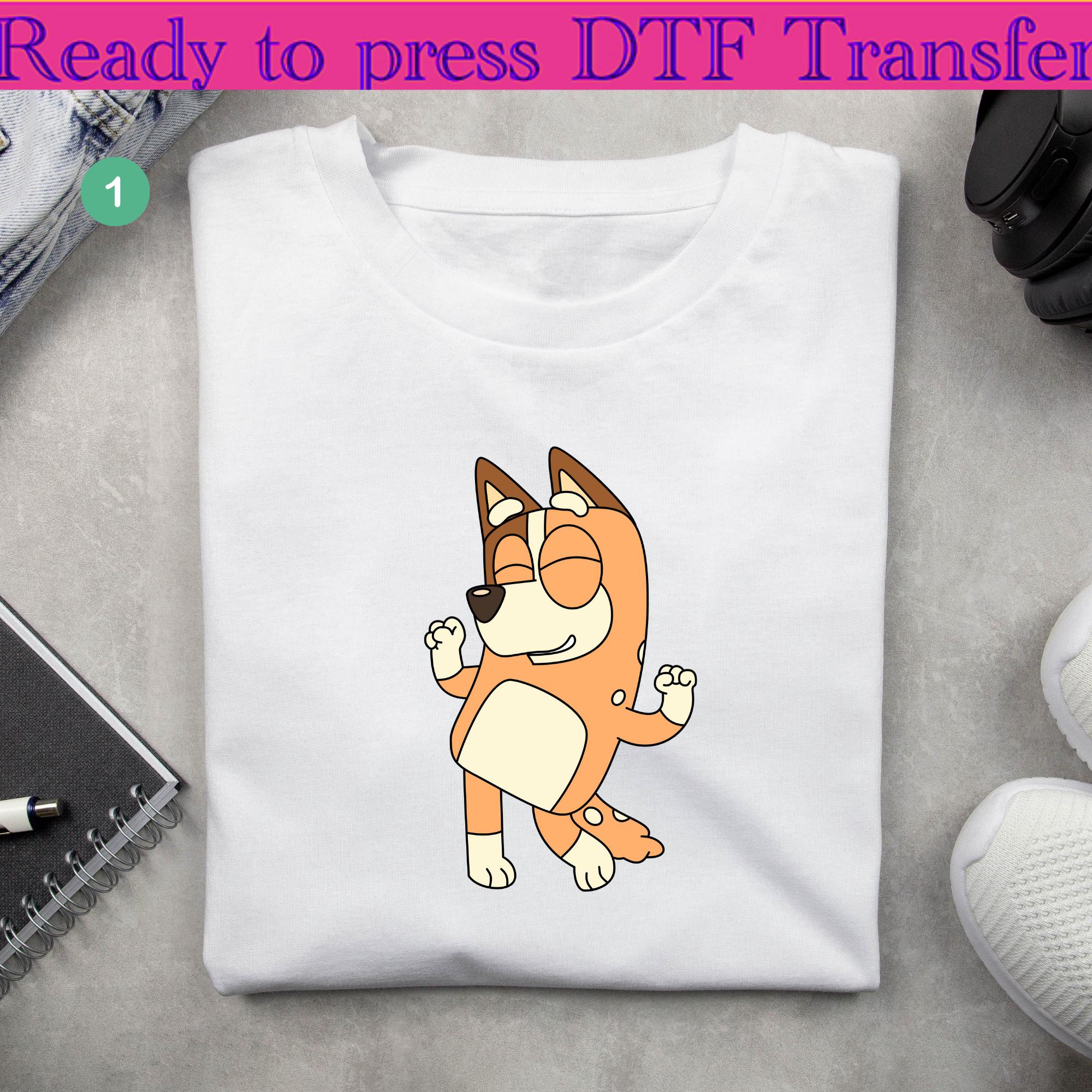 Custom Bluey Family Ready to Press DTF Print, Bluey Characters Ready to ...