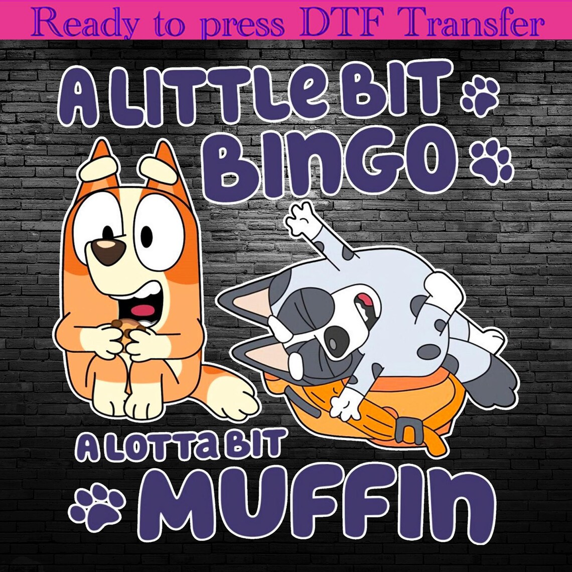 Custom Bluey Family Ready to Press DTF Print, Bluey Characters Ready to ...