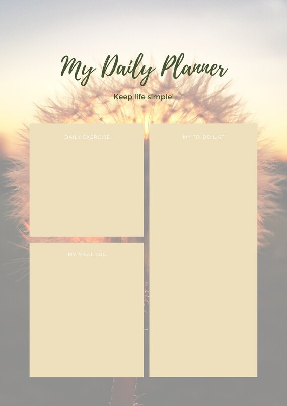 Dandelion Planner Pages Undated Journal Pages - Etsy