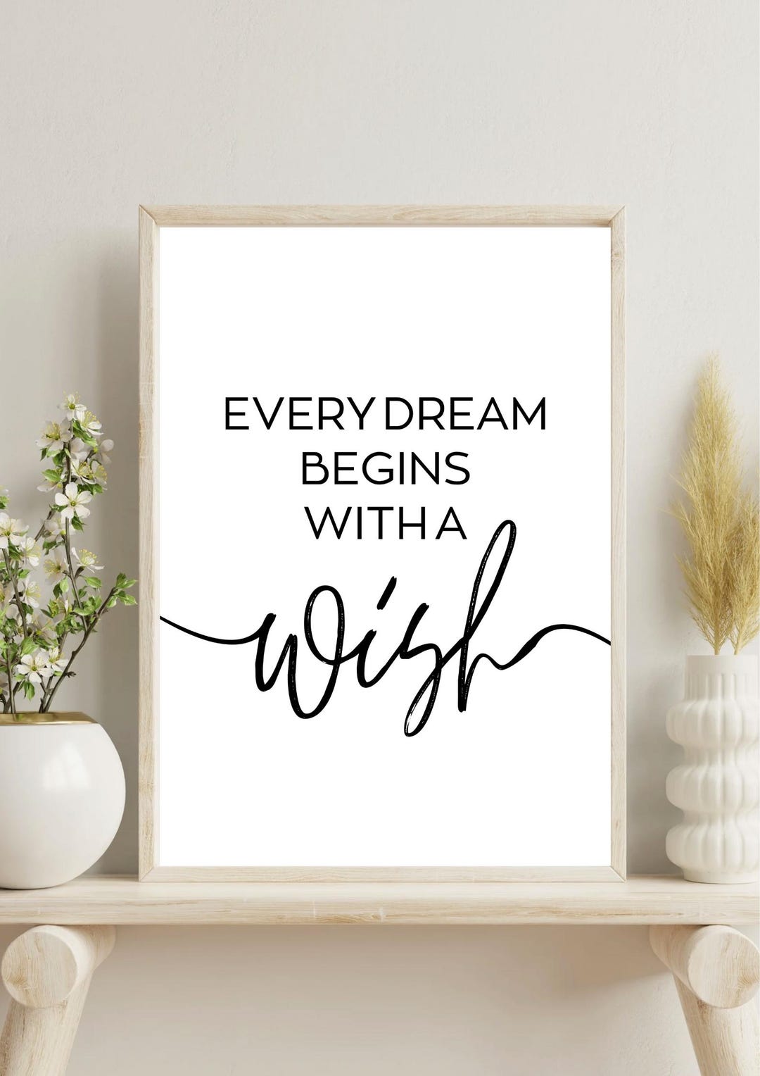Every Dream Begins With a Wish - Lettering for Posters, Canvases, Cards ...