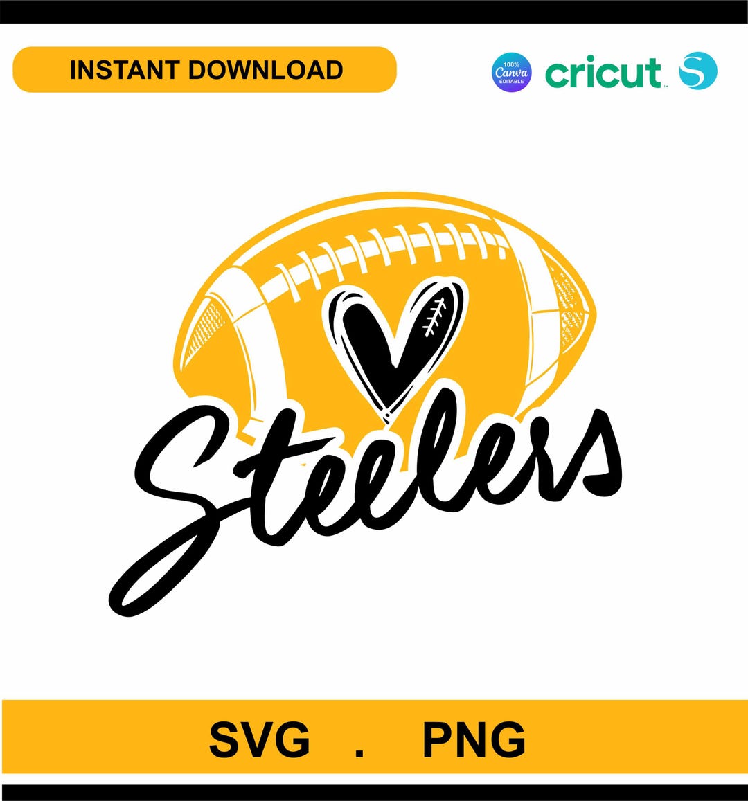 Steelers Football SVG PNG - Steelers Design | Steelers Sublimation | T ...