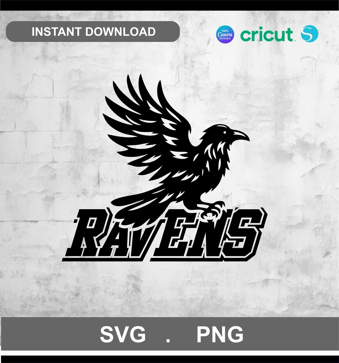 Ravens School Sport Team PNG - Ravens SVG | Ravens T-shirt | Ravens ...