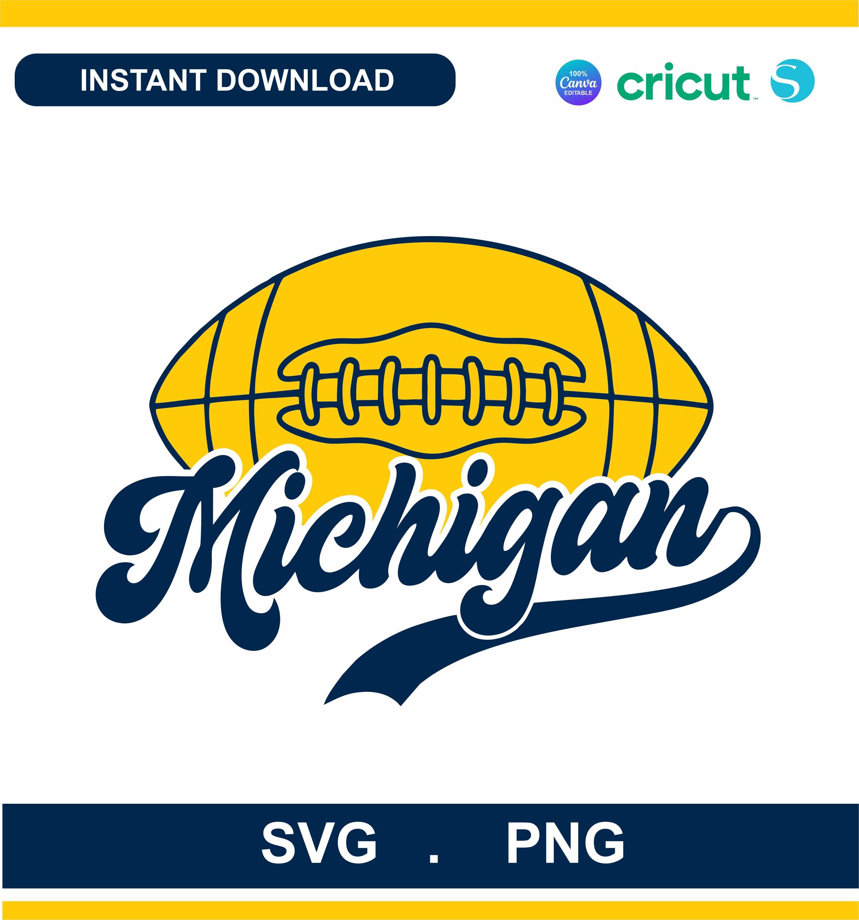 Michigan Football SVG, Michigan Football PNG, Michigan Football T-shirt ...