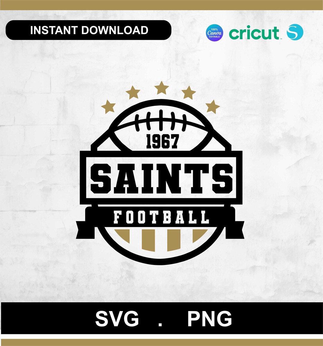 Saints Football Stars SVG - Saints PNG | Saints Sublimation | Saints ...