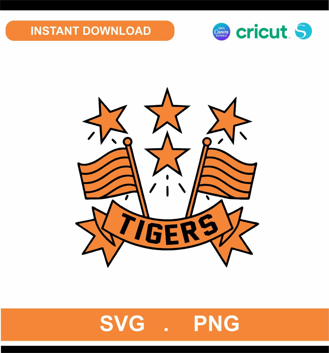 Tigers Pennant Digital Download - Tigers Pennant SVG | Tigers Pennant ...