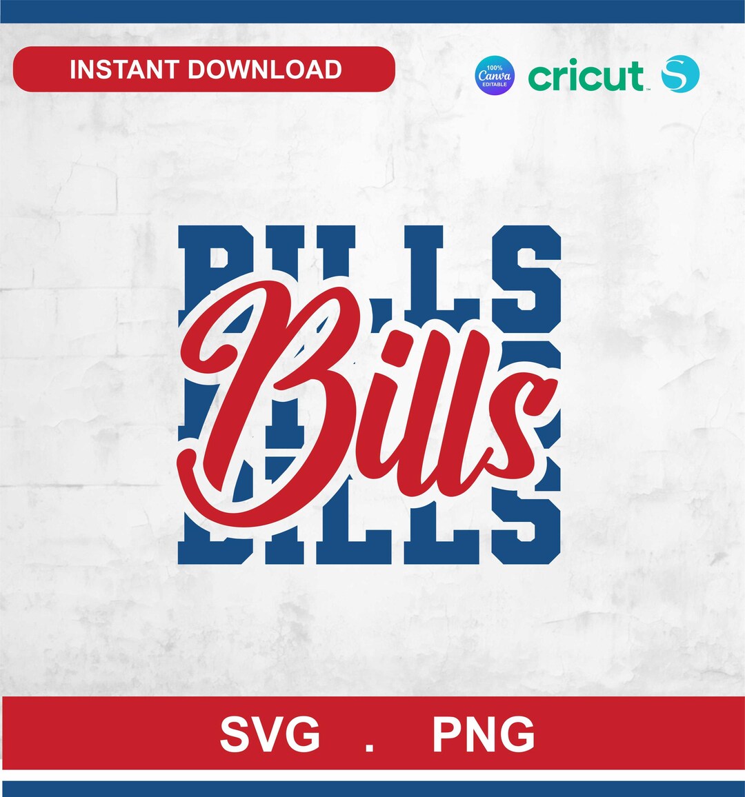 Bills Typography PNG - Bills SVG File | Bills Sublimation | Bills ...