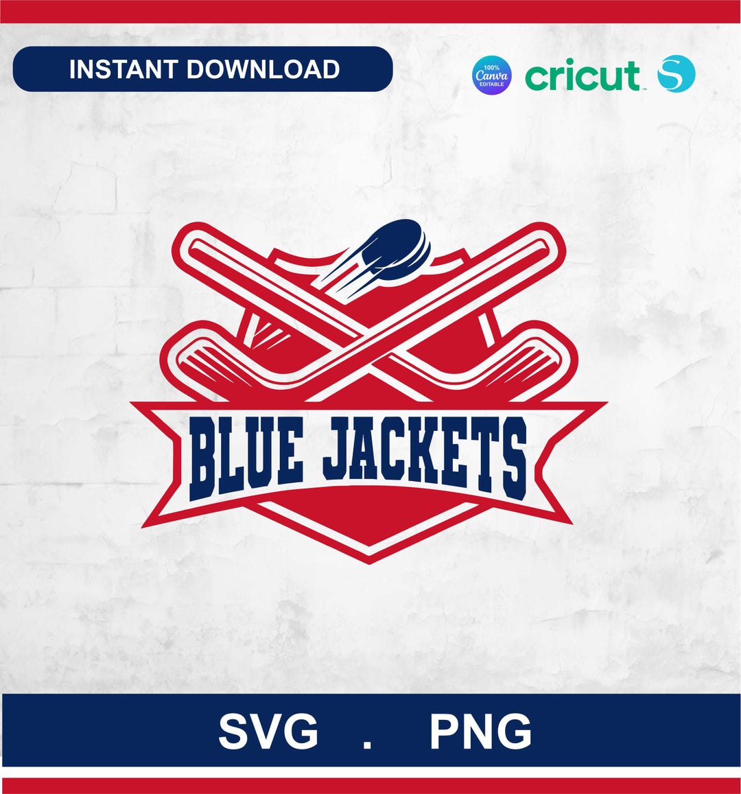 Blue Jackets SVG - Blue Jackets PNG | Blue Jackets Sublimation | Blue ...