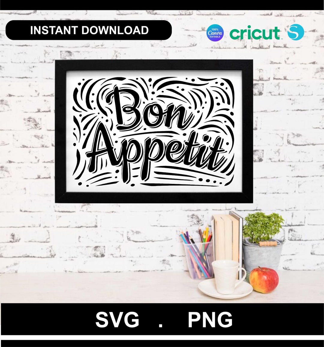 Bon Appetit SVG - Bon Appetit PNG | Bon Appetit Sublimation | Bon ...