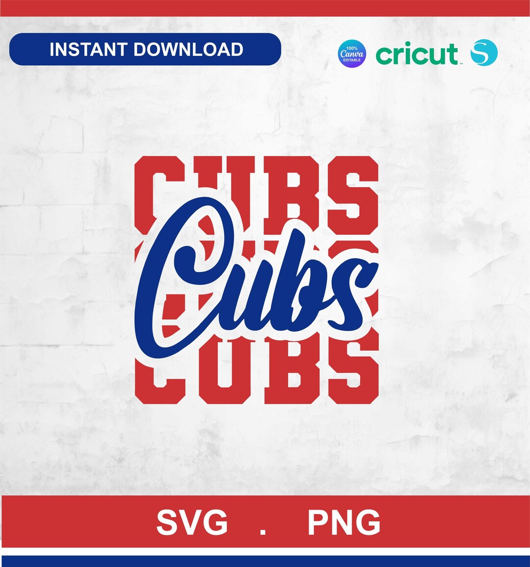 Cubs Typography SVG | Cubs PNG | Cubs Sublimation | Cubs Digital ...