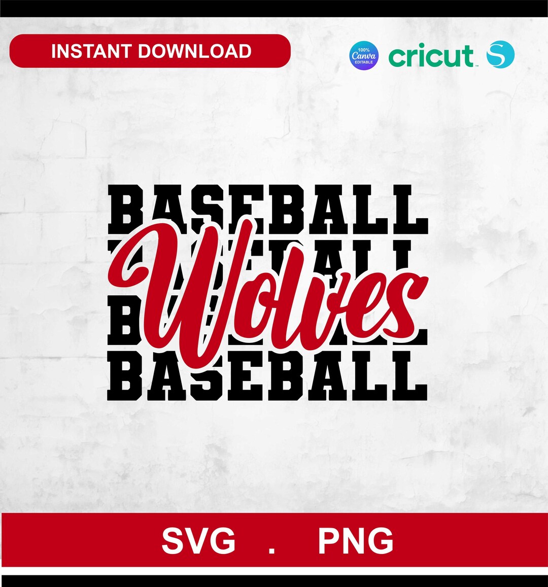 Wolves Baseball SVG - Wolves Baseball PNG | Wolves Baseball T-shirt ...