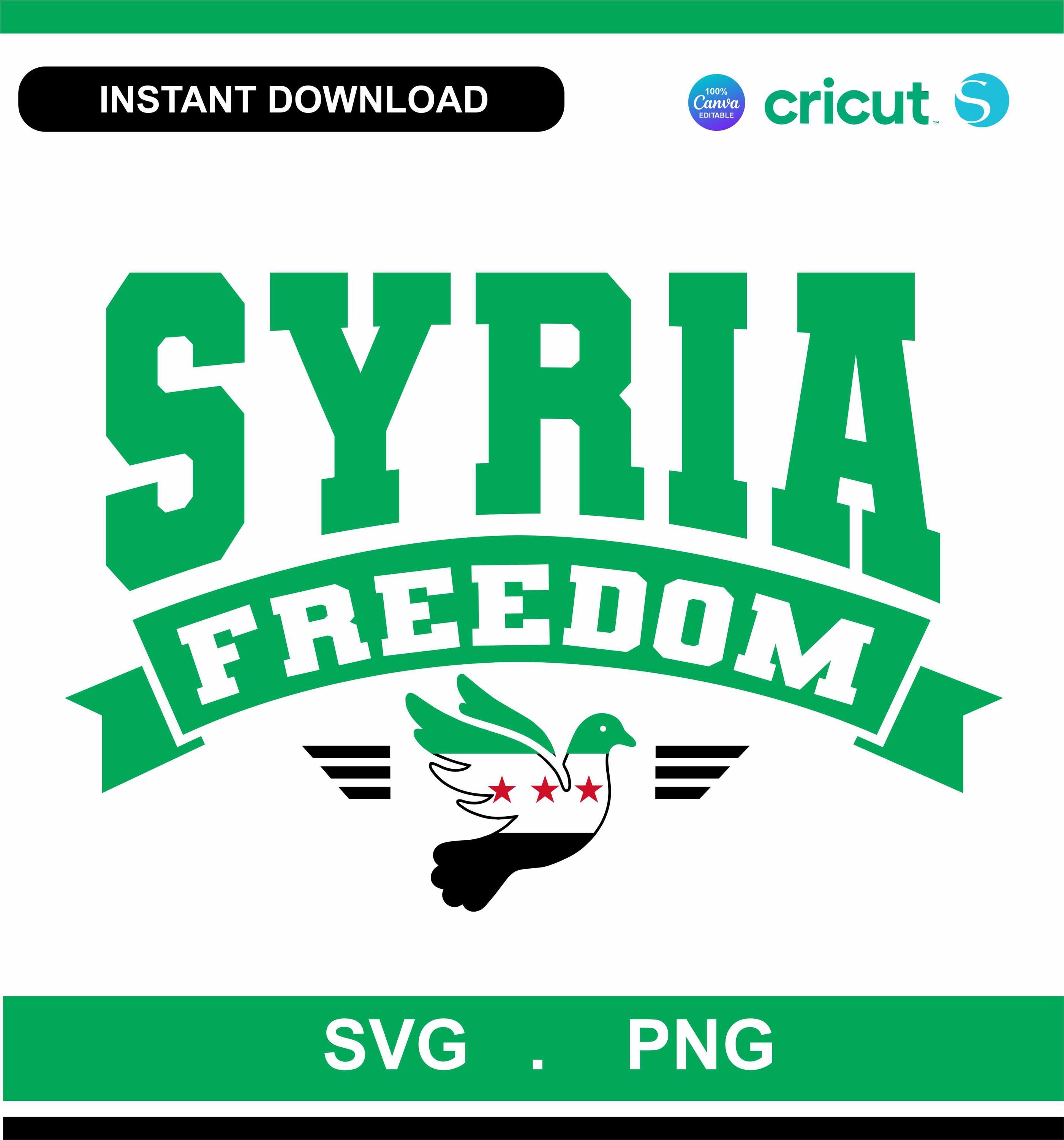 Syrian Freedom Flag Digital Download - Revolution Art, Peace for Syria ...