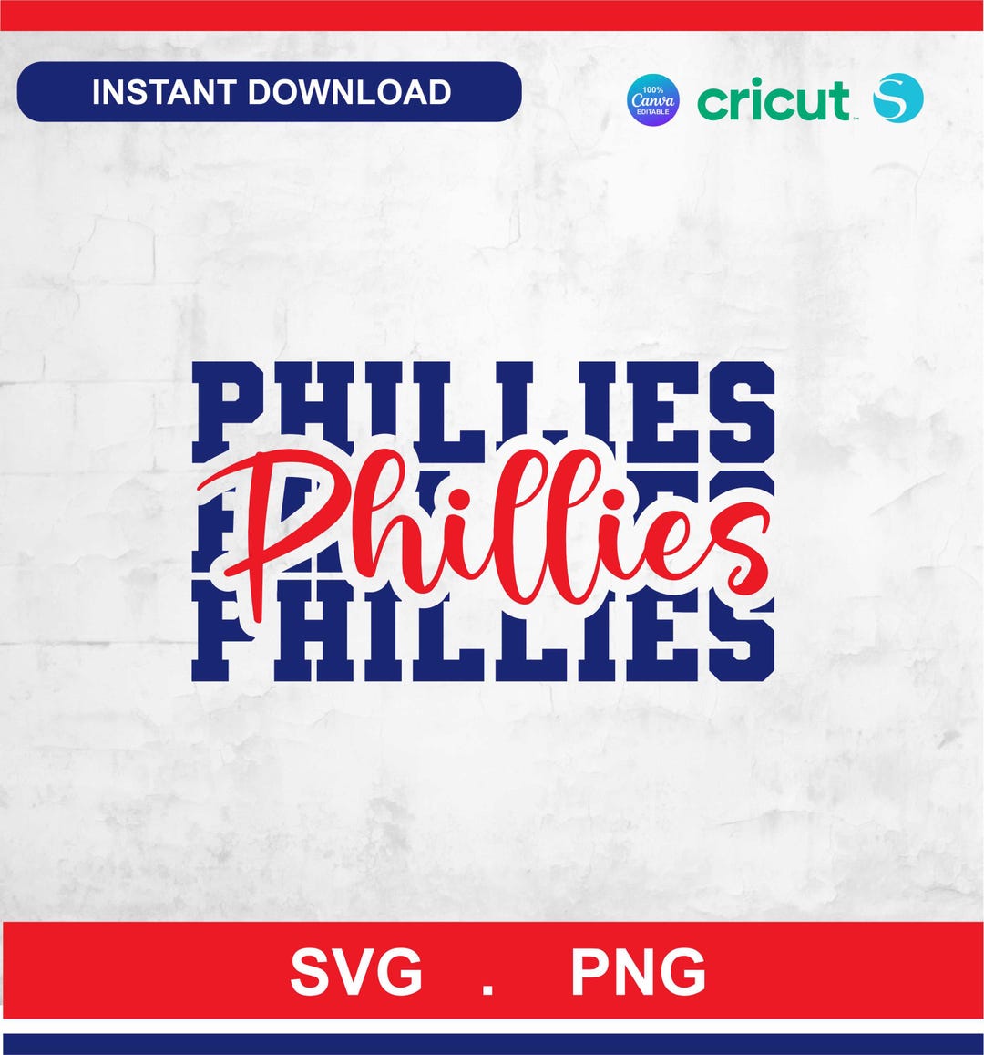 Phillies Typography SVG | Phillies PNG | Phillies Sublimation ...