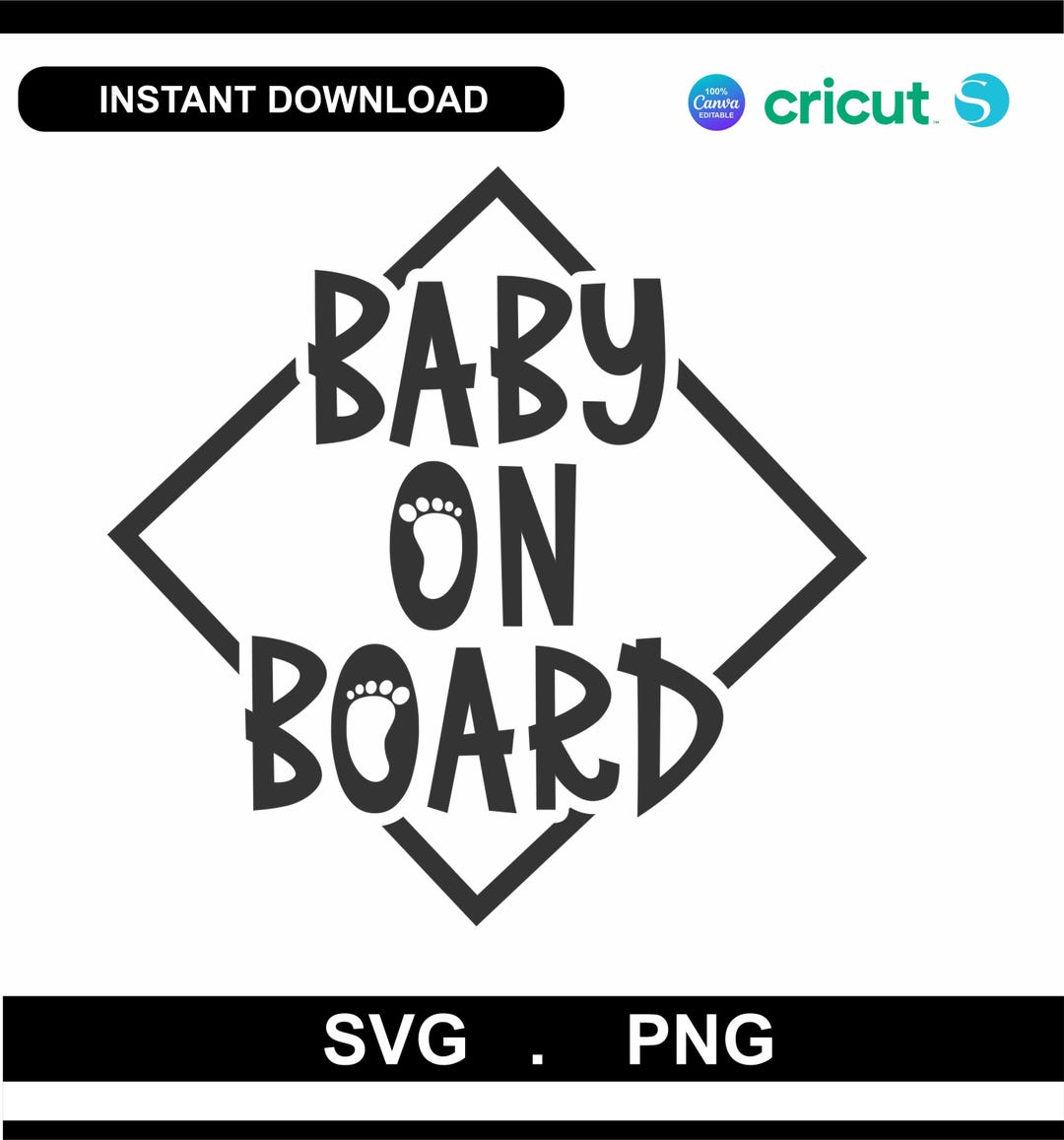 Baby on Board Svg Baby on Board Png Baby on Board Clipart Digital ...