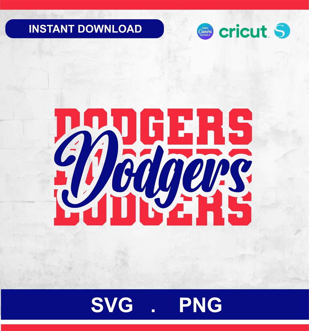 Dodgers Typography Digital Download - Dodgers SVG & PNG Files | Dodgers ...