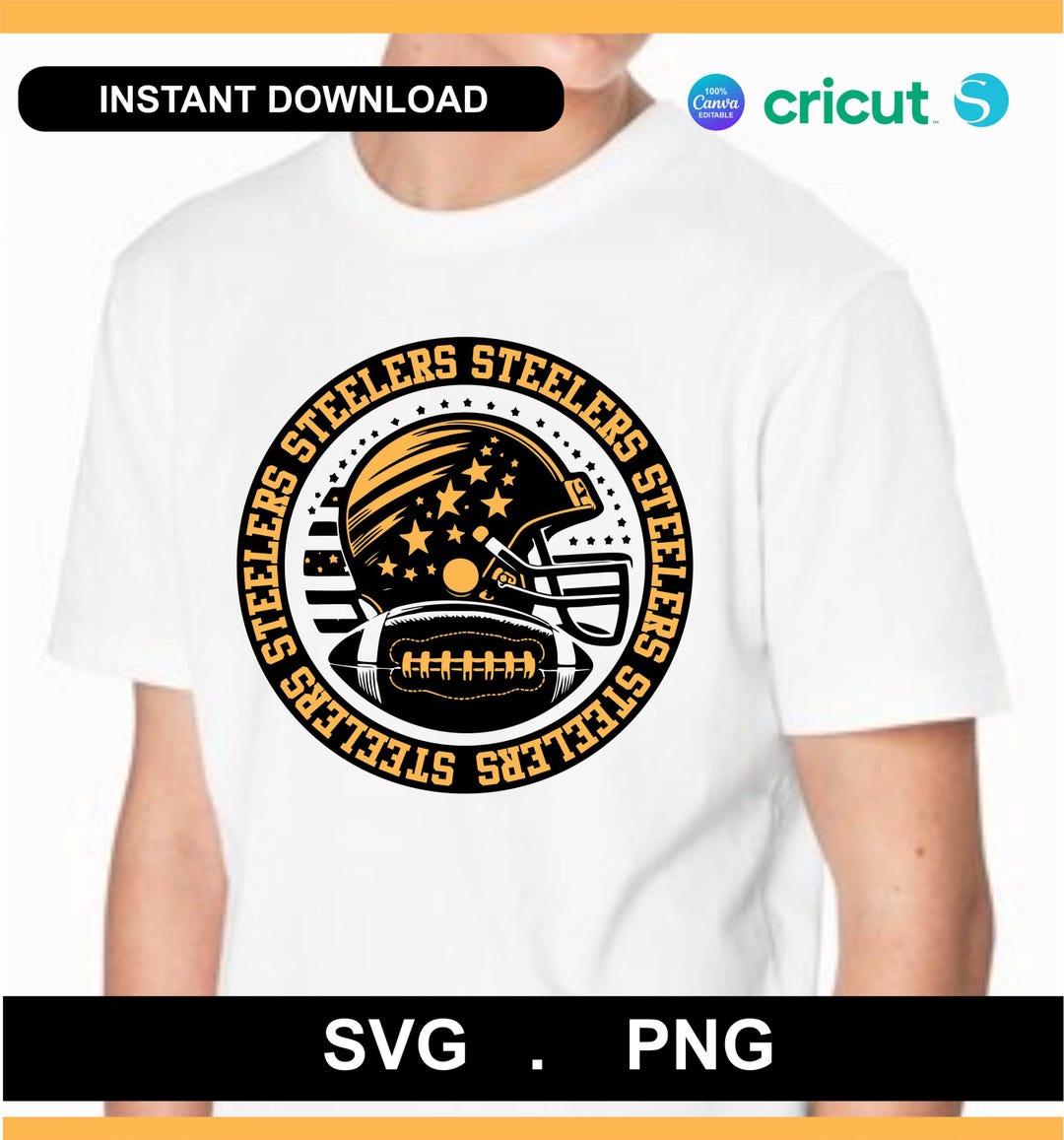 Steelers Football Star SVG PNG, DIY Projects, Instant Download for ...