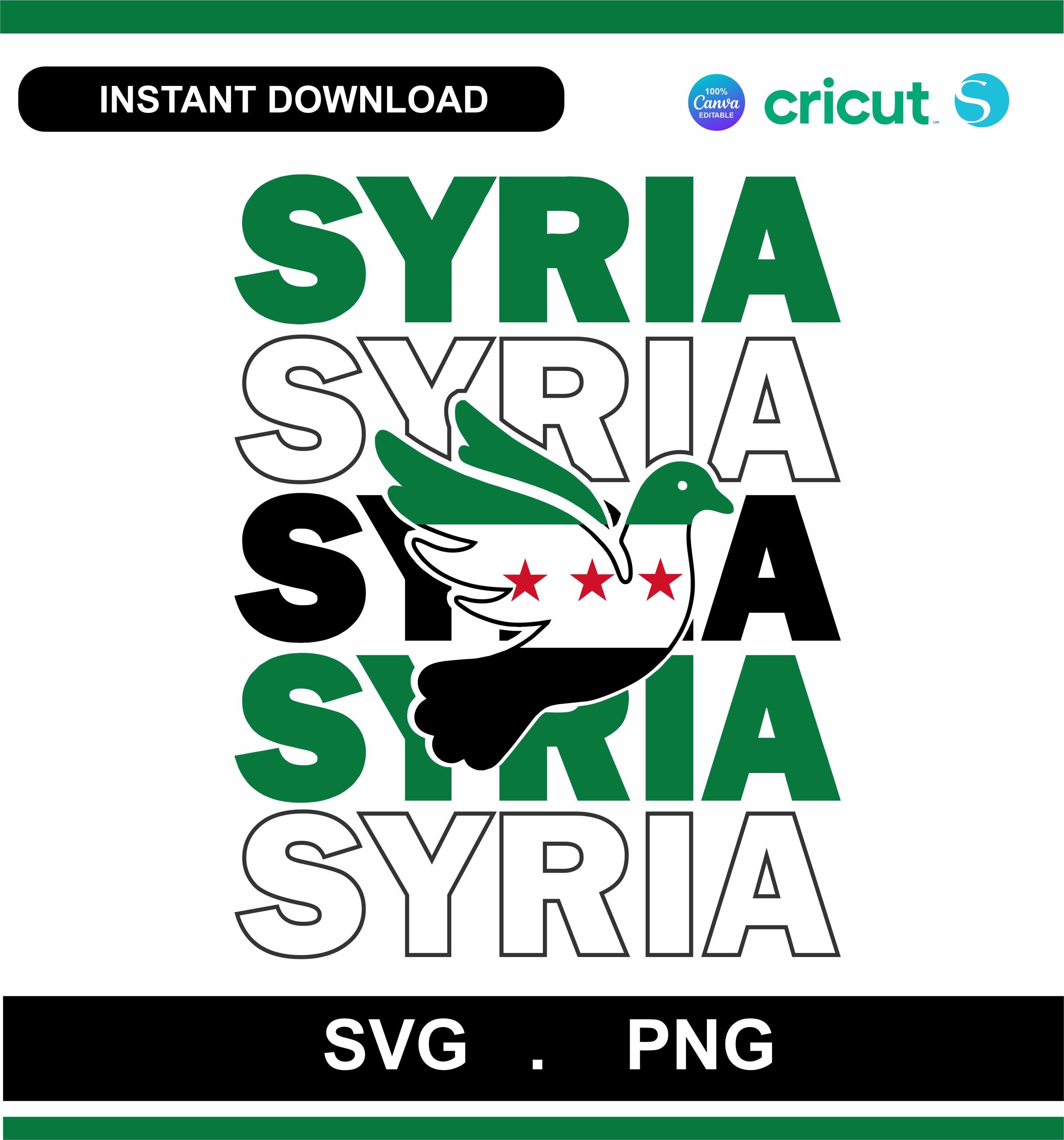 Syrian Revolution Flag Peace Dove Art, Svg, Png, for White Background ...