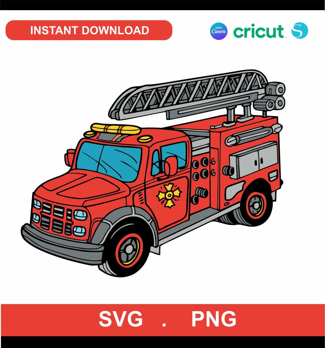 Fire Truck Svg Fire Truck Png Fire Truck Png Fire Truck Clipart School ...