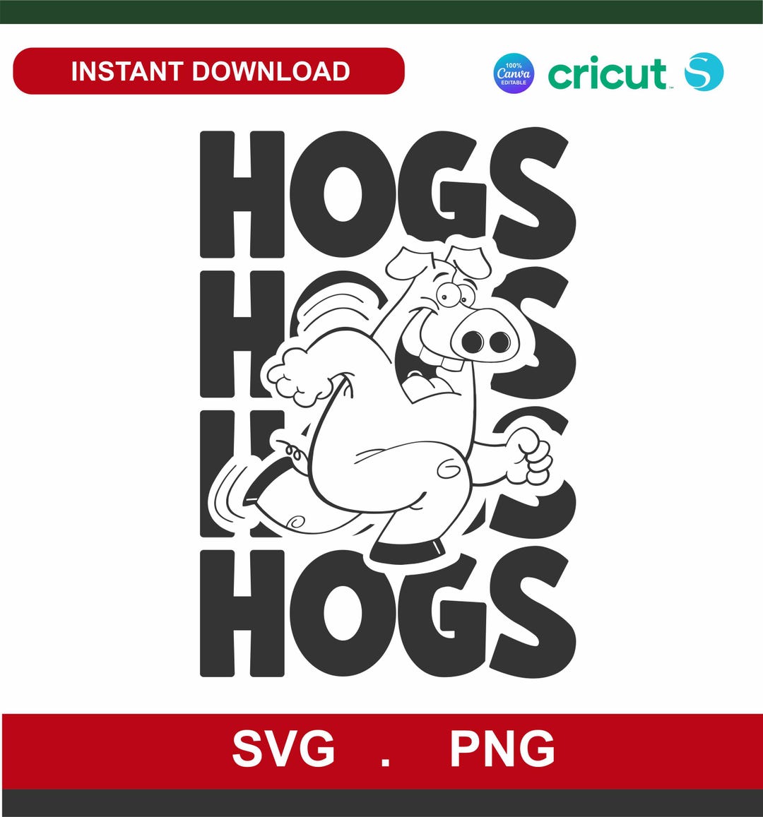Hogs Mascot Running Svg Hogs Png Football Png Hogs Clipart Hogs ...