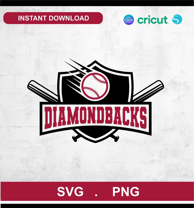 Diamondback Shield Baseball SVG - Diamondbacks PNG | Diamondback ...