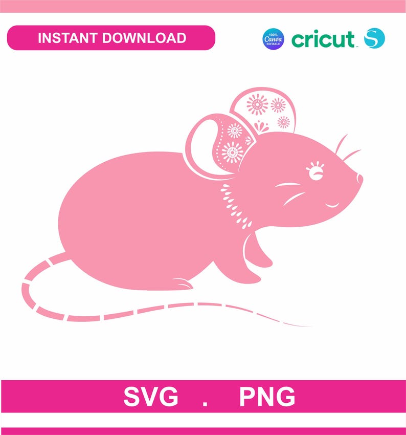 Baby Pink Mouse Svg Baby Pink Mouse Png Football Png Baby Pink Mouse ...