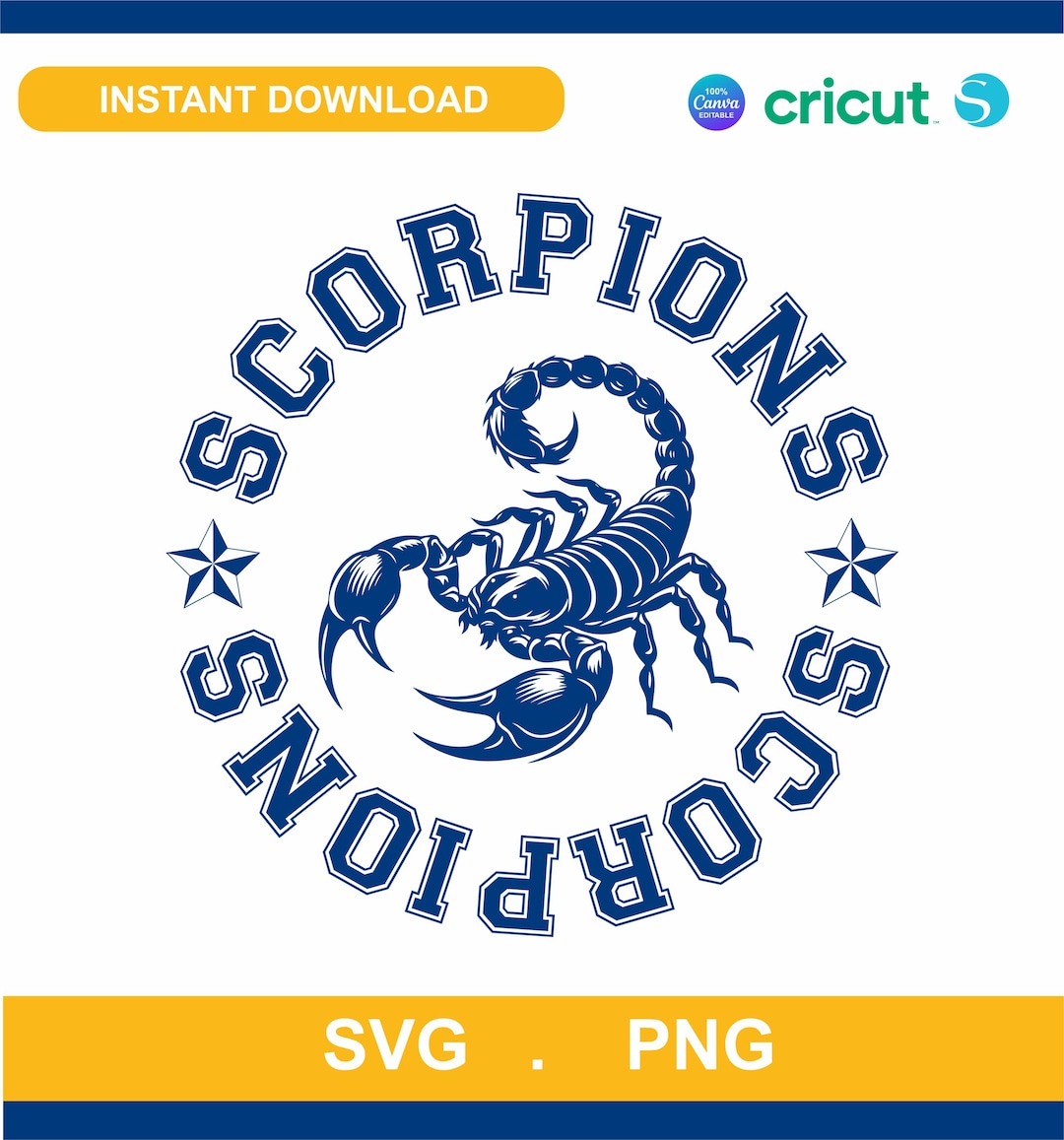 Scorpions Blue Svg Scorpions Png Football Png Scorpions Clipart ...