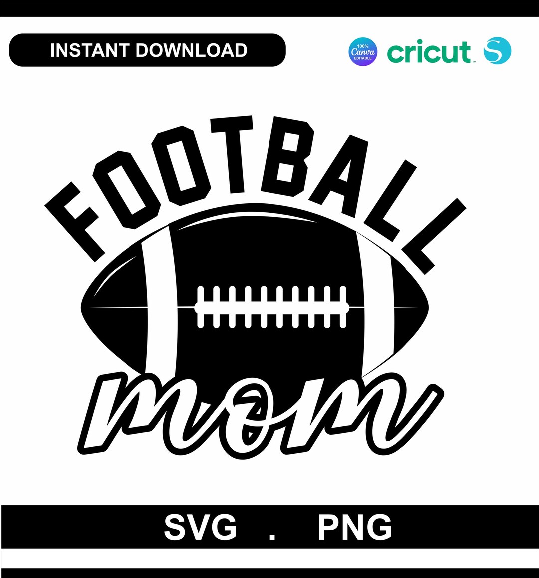 Football Mom Svg | Png | Football | Football Mom Clipart | Football Mom ...