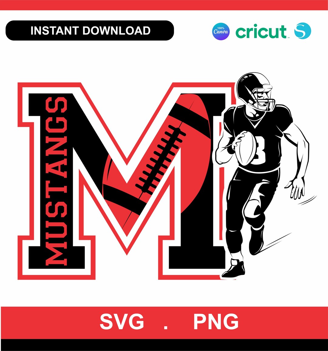 Mustangs Svg Mustangs Png Football Png Mustangs Clipart Mustangs ...