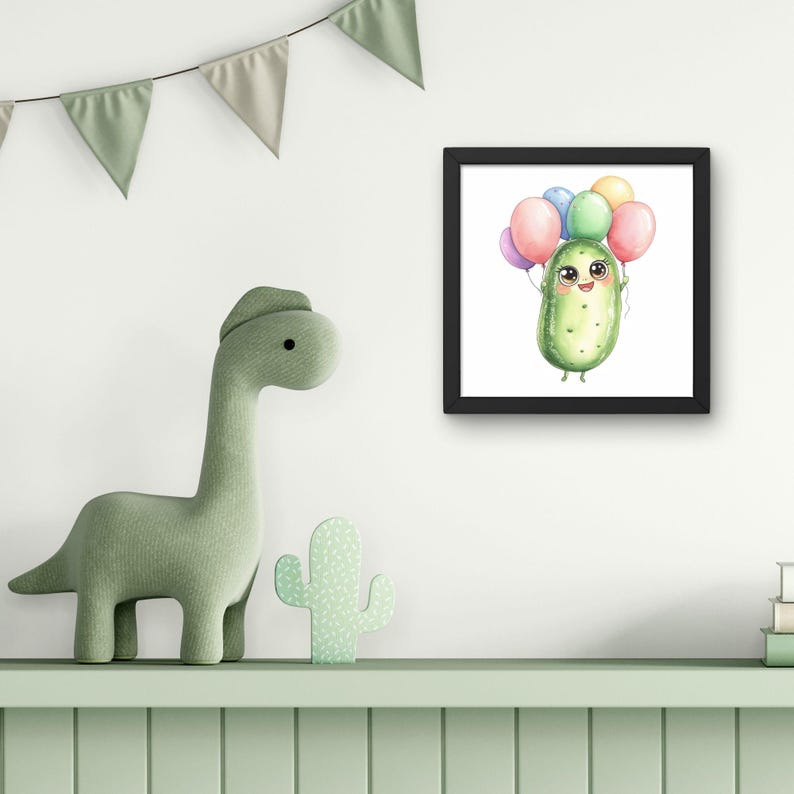 Happy Pickles Party Clipart PNG - Fun Food Character Celebration ...