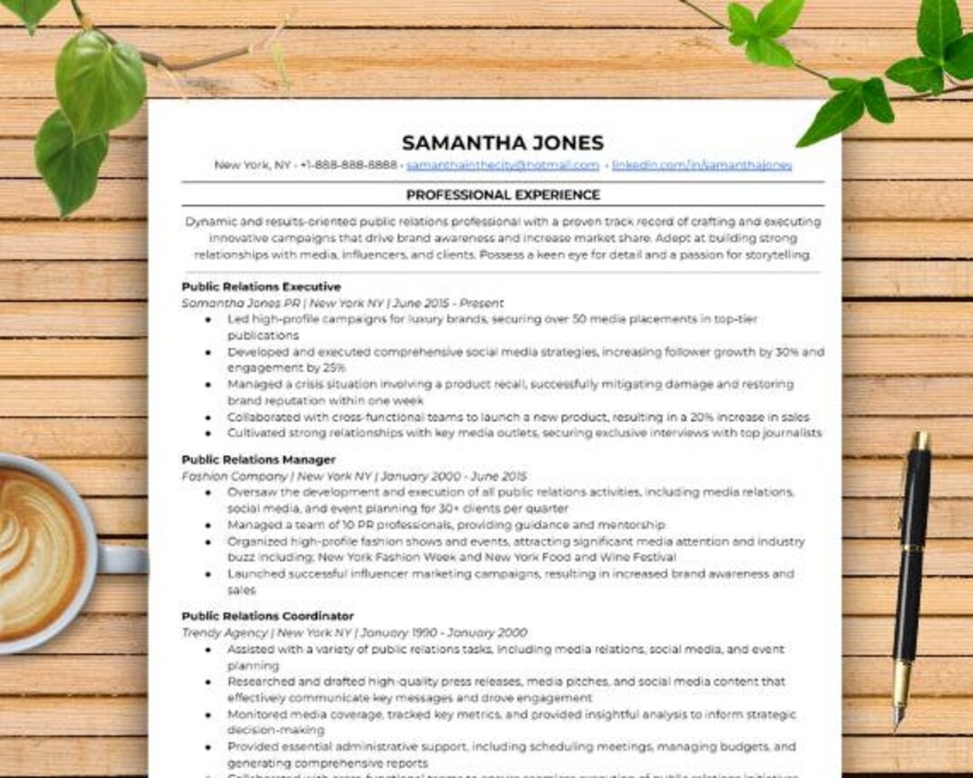 Modelo de currículo profissional, modelo de currículo amigável para ATS ...