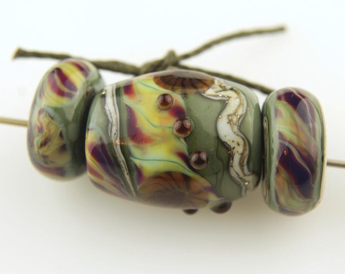 Lampwork Glass Bead Set, Big Hole, Dread BHB - Etsy