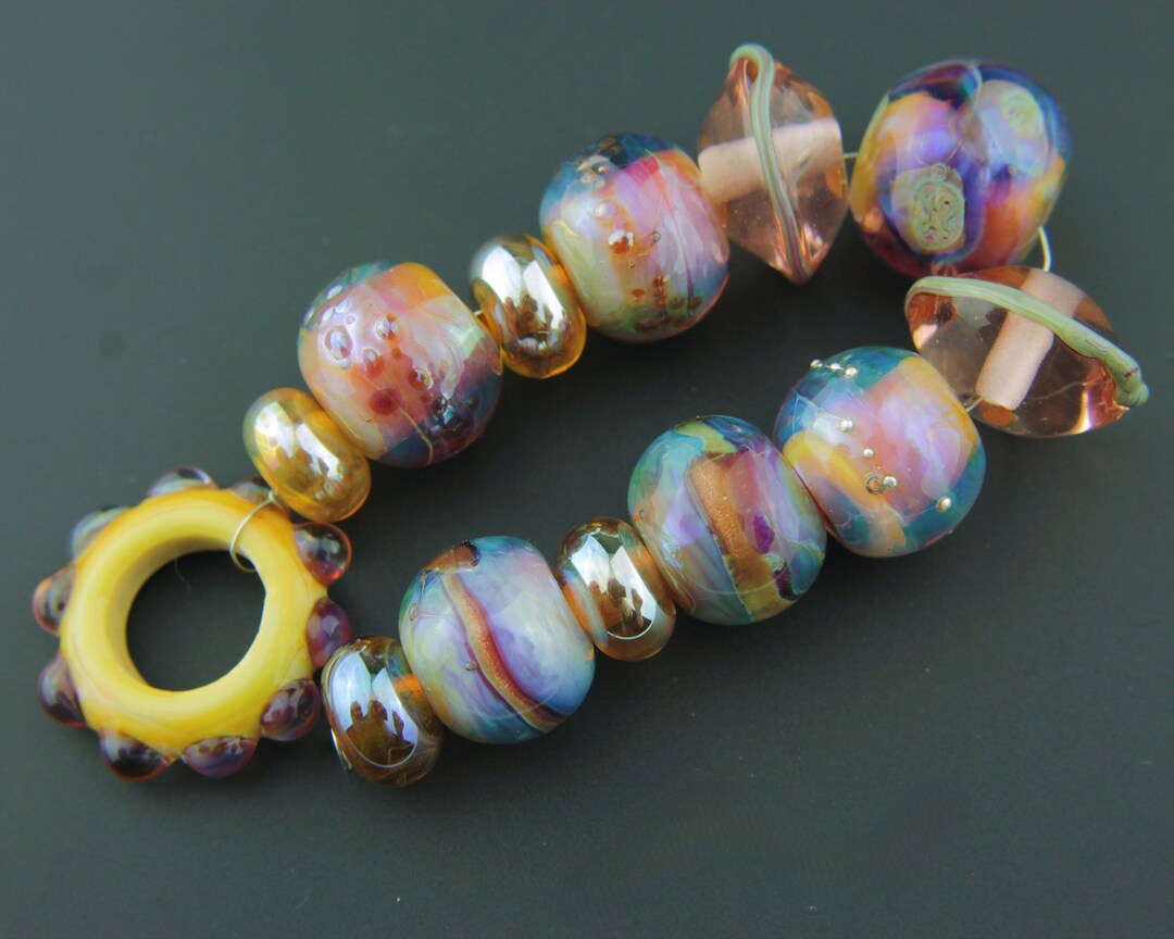 Handmade Lampwork Glass Beads Set - Etsy