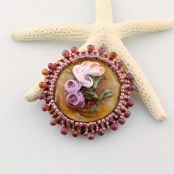 Lampwork Brooch - Etsy