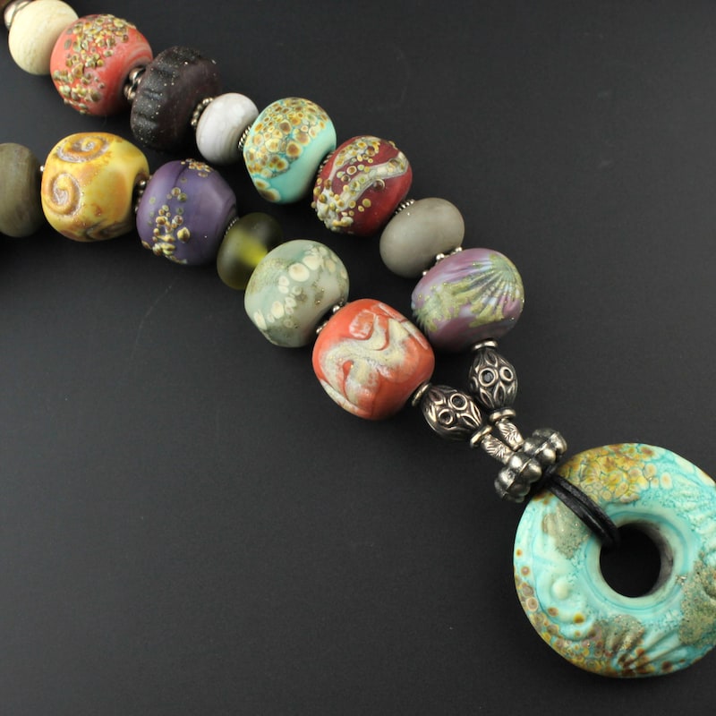 Lampwork Bead Necklace - Etsy