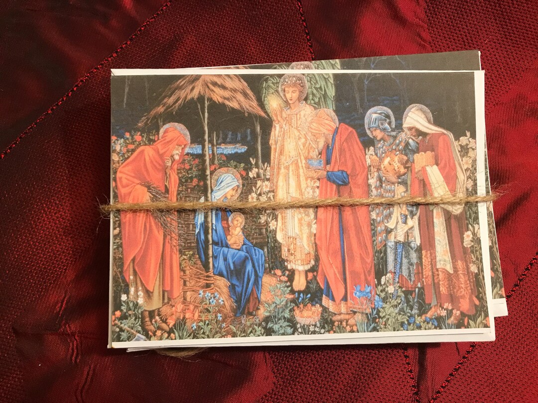 Catholic Christmas Cards, Christian Medieval Nativity Cards, Nativity ...