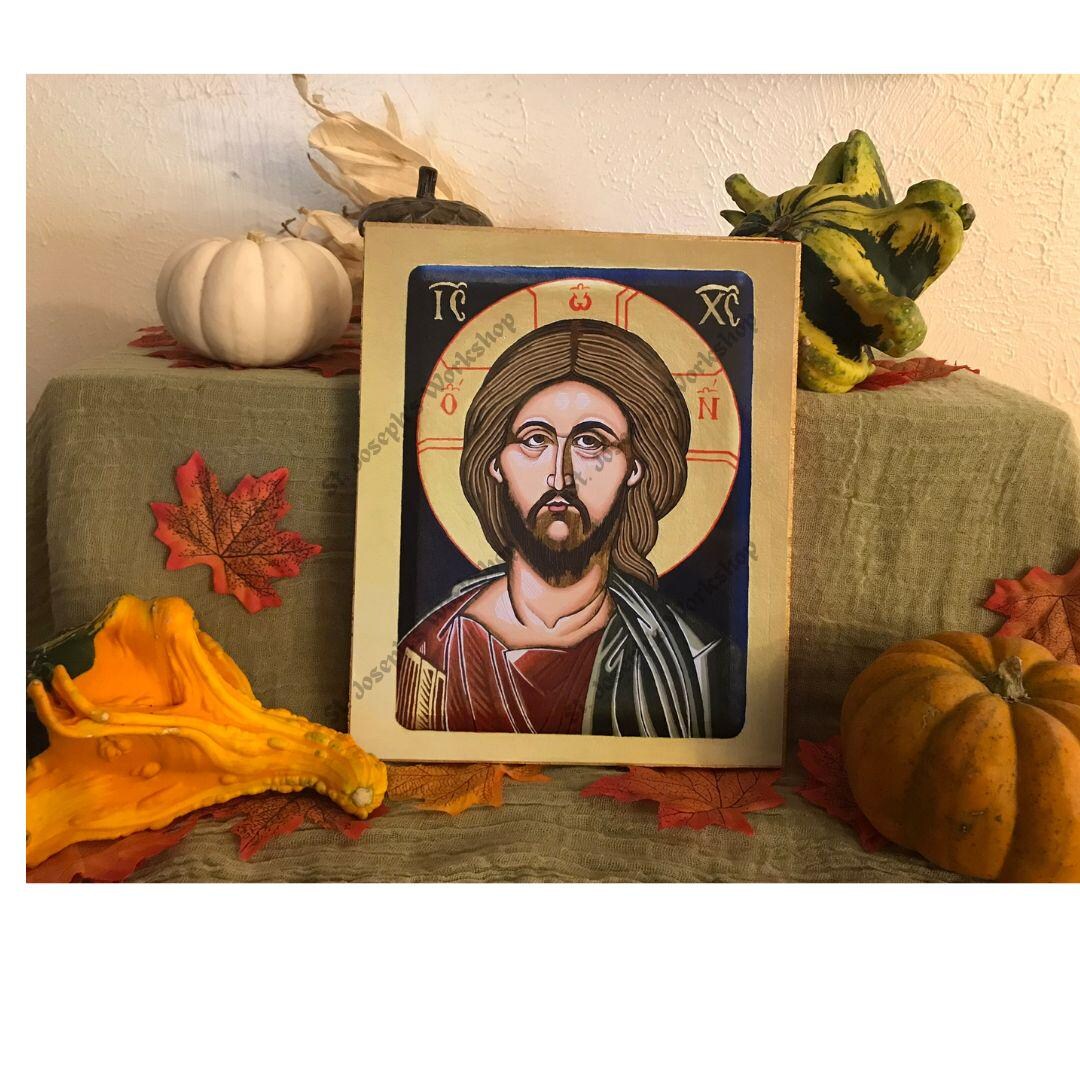 Christ Pantocrator Icon, Byzantine Icon, Catholic Gift, Byzantine Gift ...