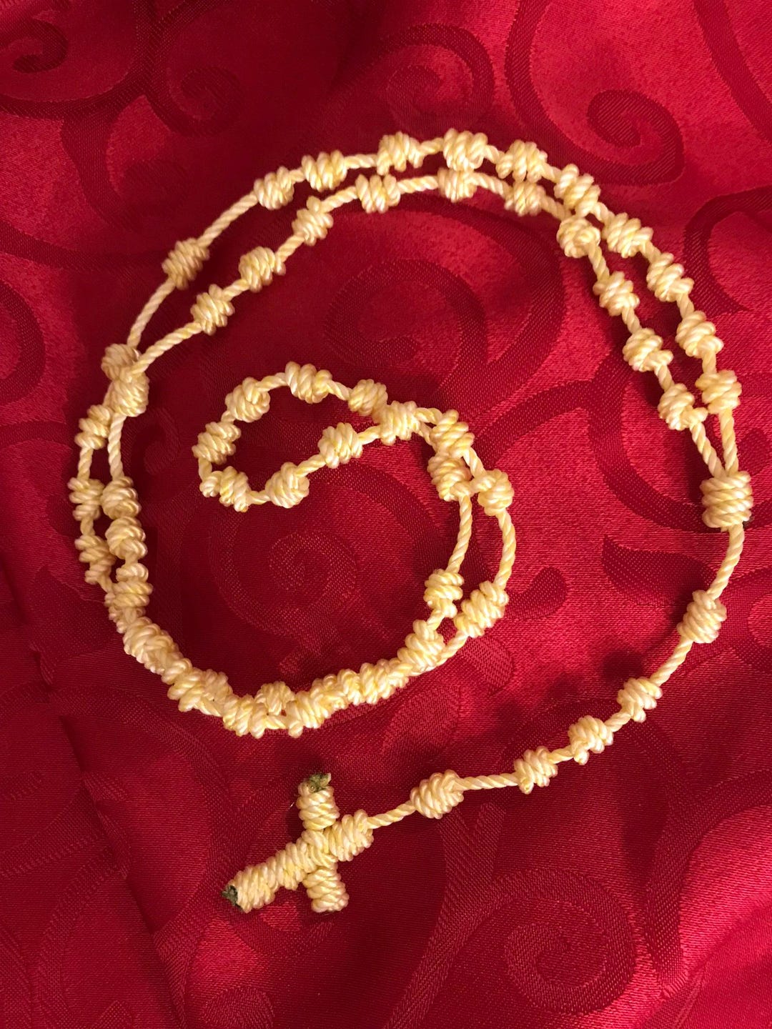 Rosary Handmade Twine, Knotted Rosary, Rope Rosary, Cord Rosary ...