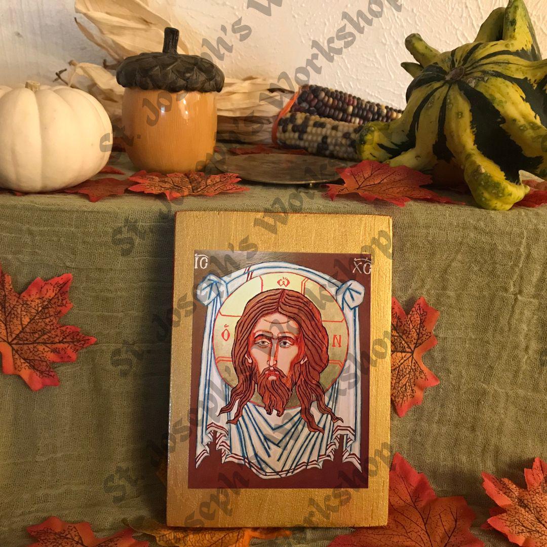 Holy Face of Jesus Icon, the Holy Mandylion, Handmade Wooden Byzantine ...