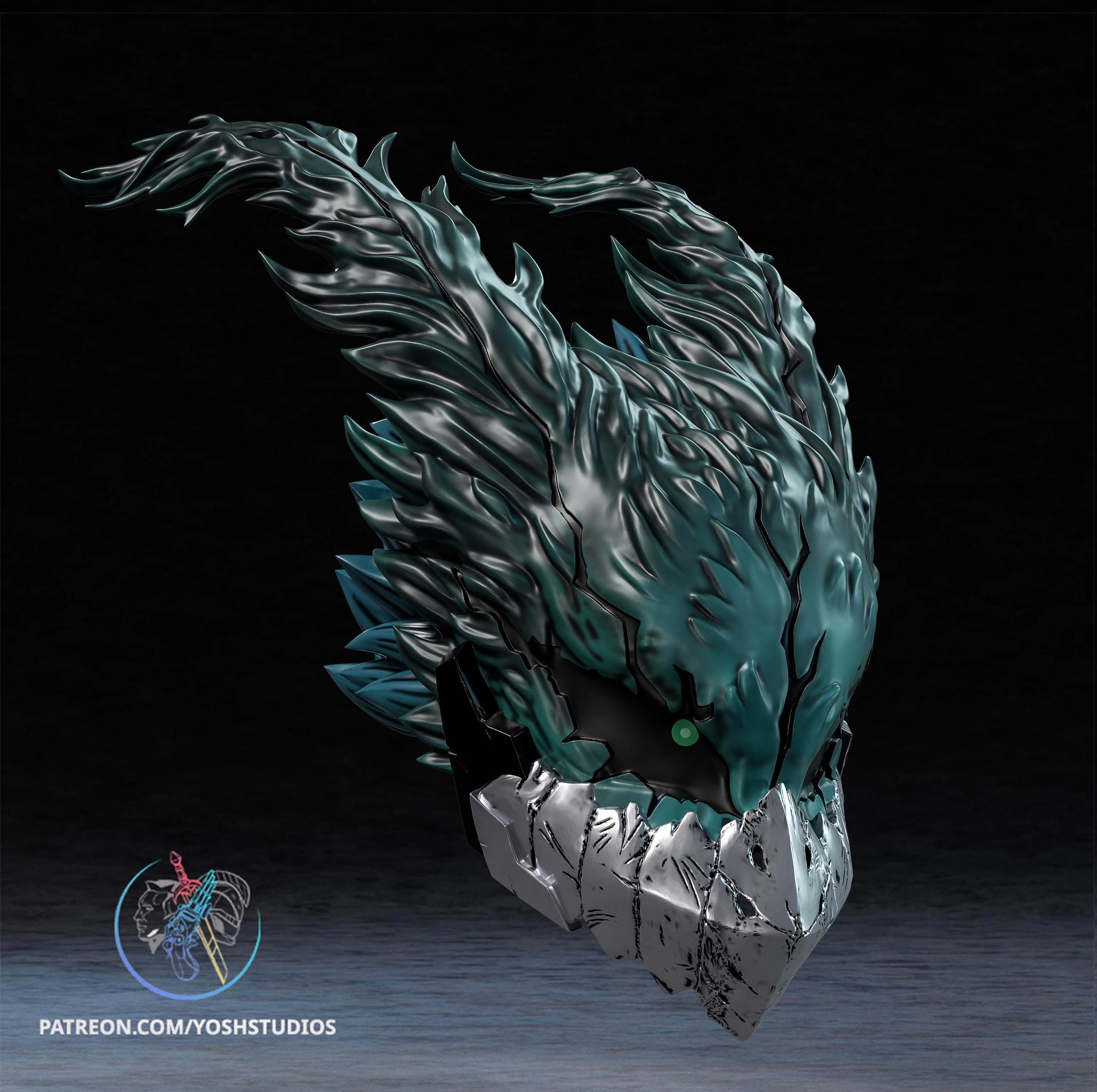 Dark Deku | Mha Wearable Prop | Kit (DIY Unpainted Kit) Cosplay Helmet ...