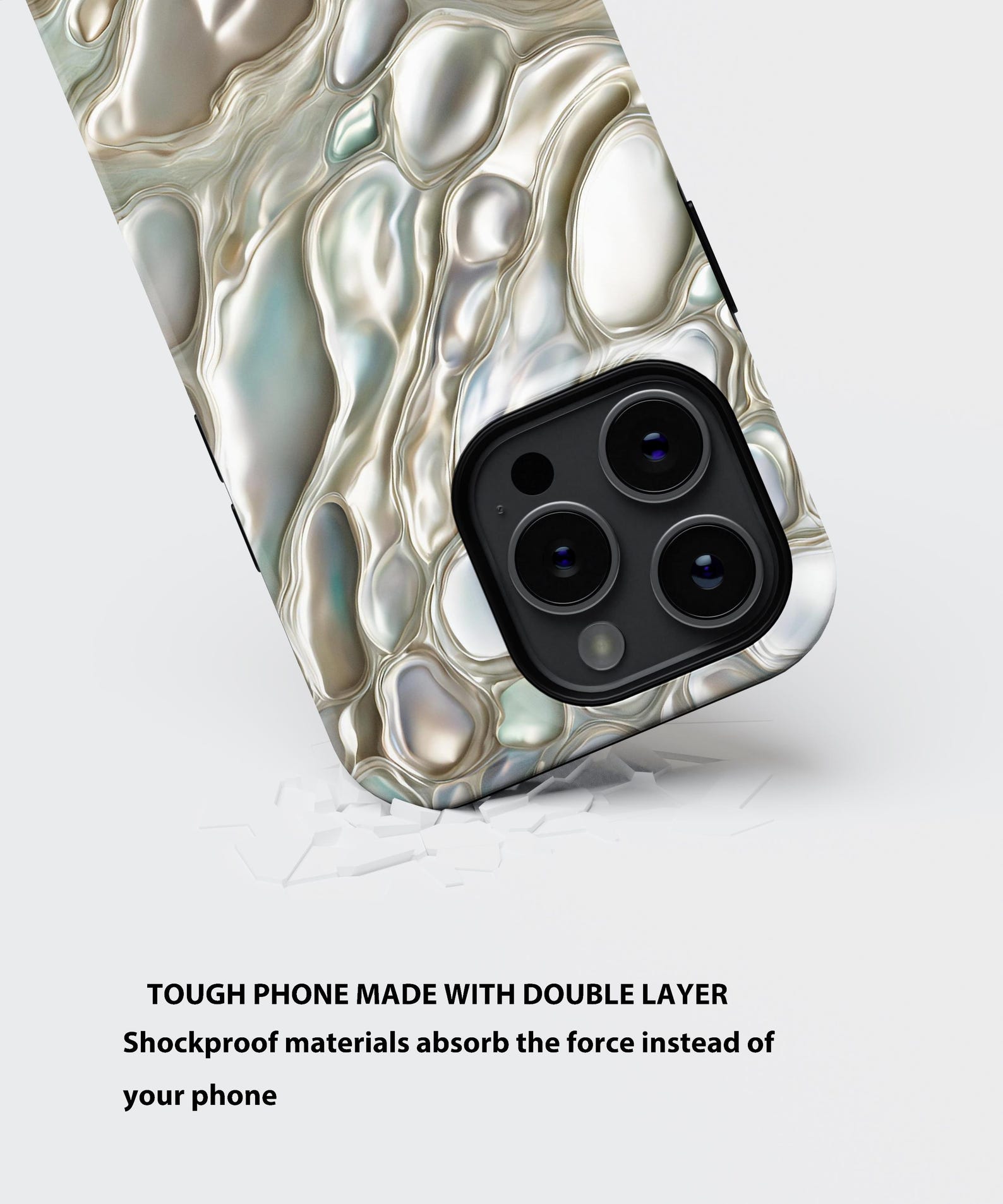 Elegant Mother of Pearl Phone Case for iPhone & Samsung, Luxury Phone ...